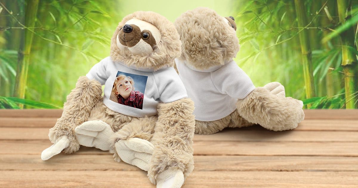 Faultier Kuscheltier mit Namen | PrintPlanet